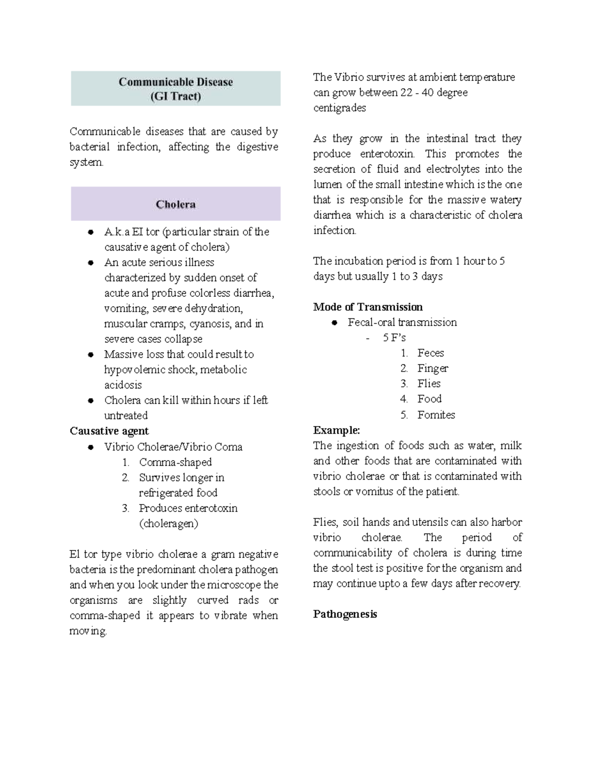 Med surg lecture notes - Medical Surgical - Communicable diseases that ...