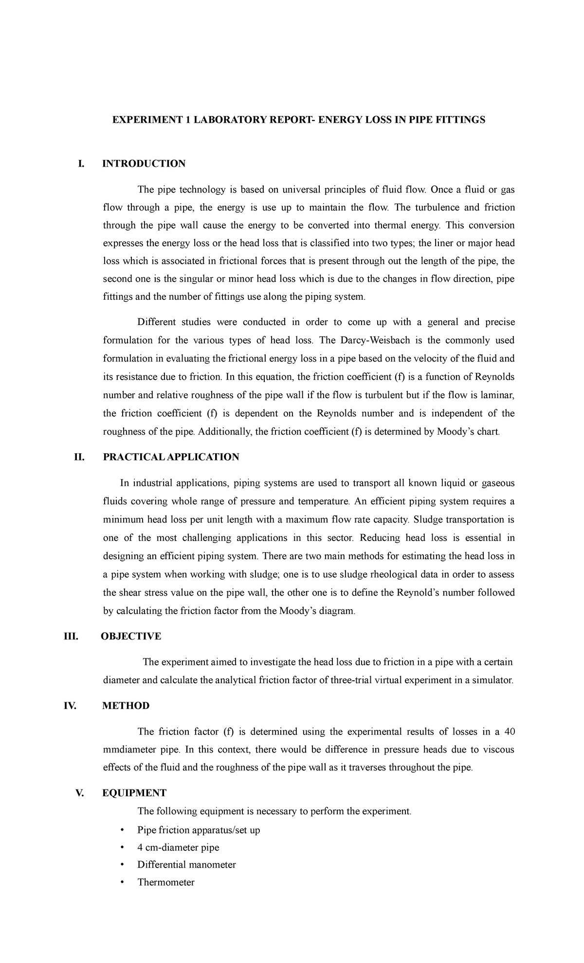 Experiment 1 Villa - Lecture Notes - EXPERIMENT 1 LABORATORY REPORT ...