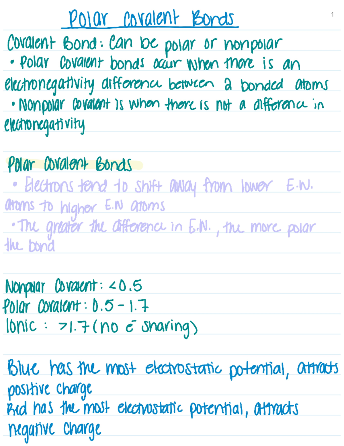 Polar covalent bonds video - Polar covalent Bonds 1 Covalent Bond: can ...