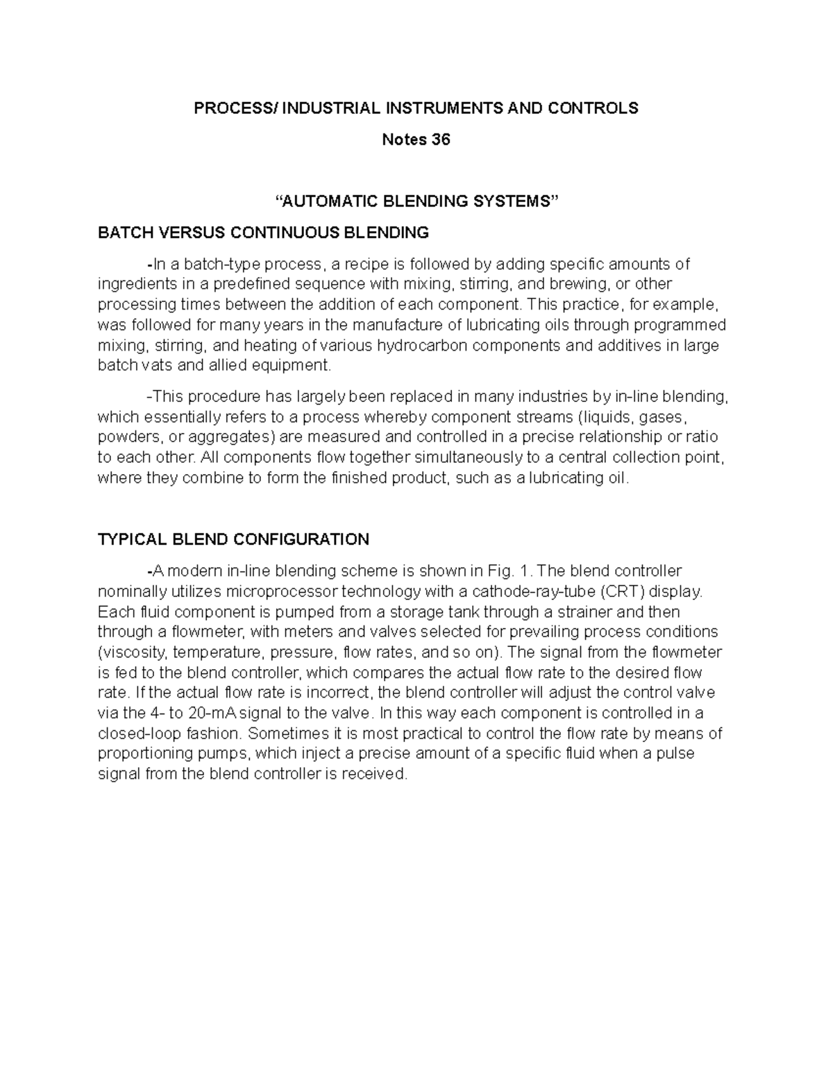 Process Industrial Instruments AND Controls(Notes 36) - PROCESS ...