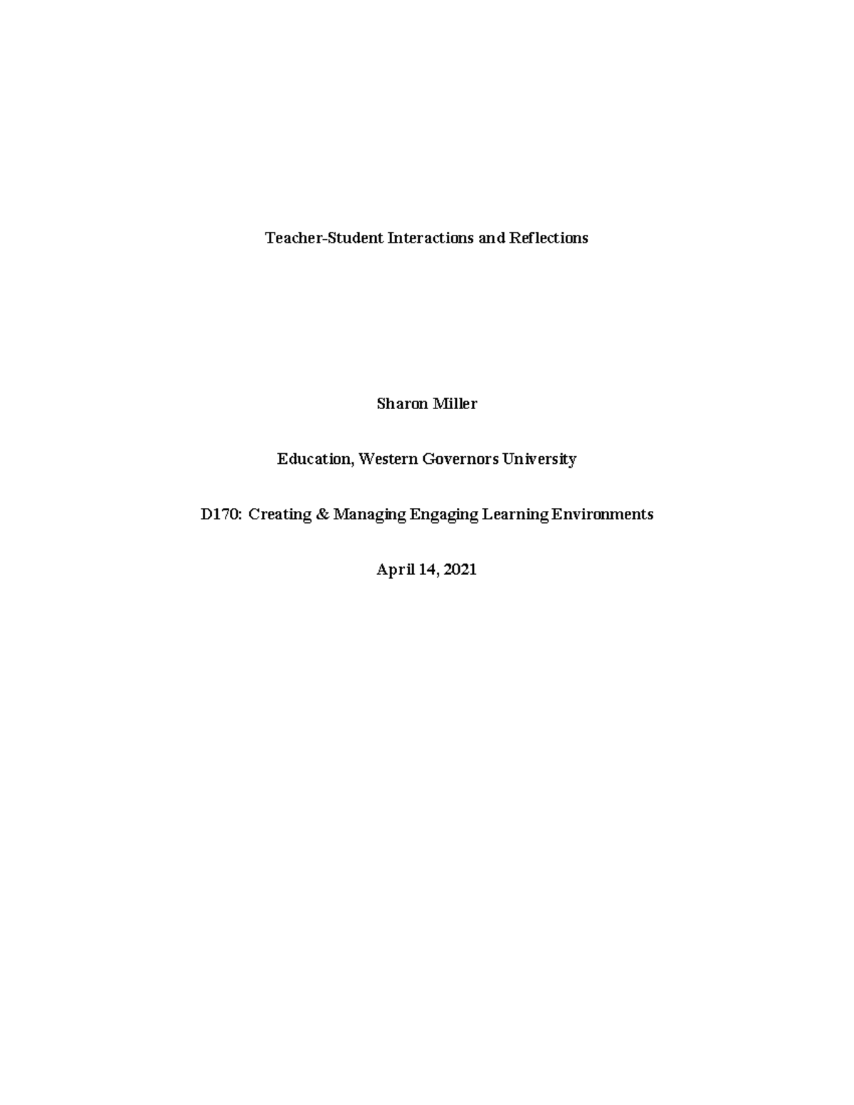 170 Task 3 Making A Classroom Management Plan Teacher Student
