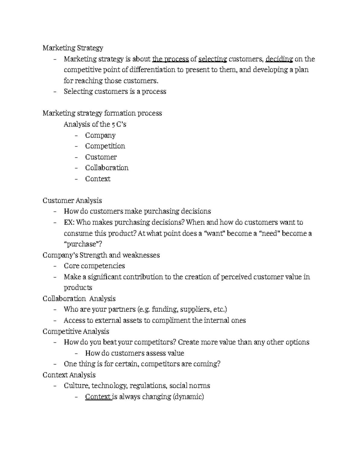 Core Curriculum of Strategic Marketing Topic 1 - Marketing Strategy ...