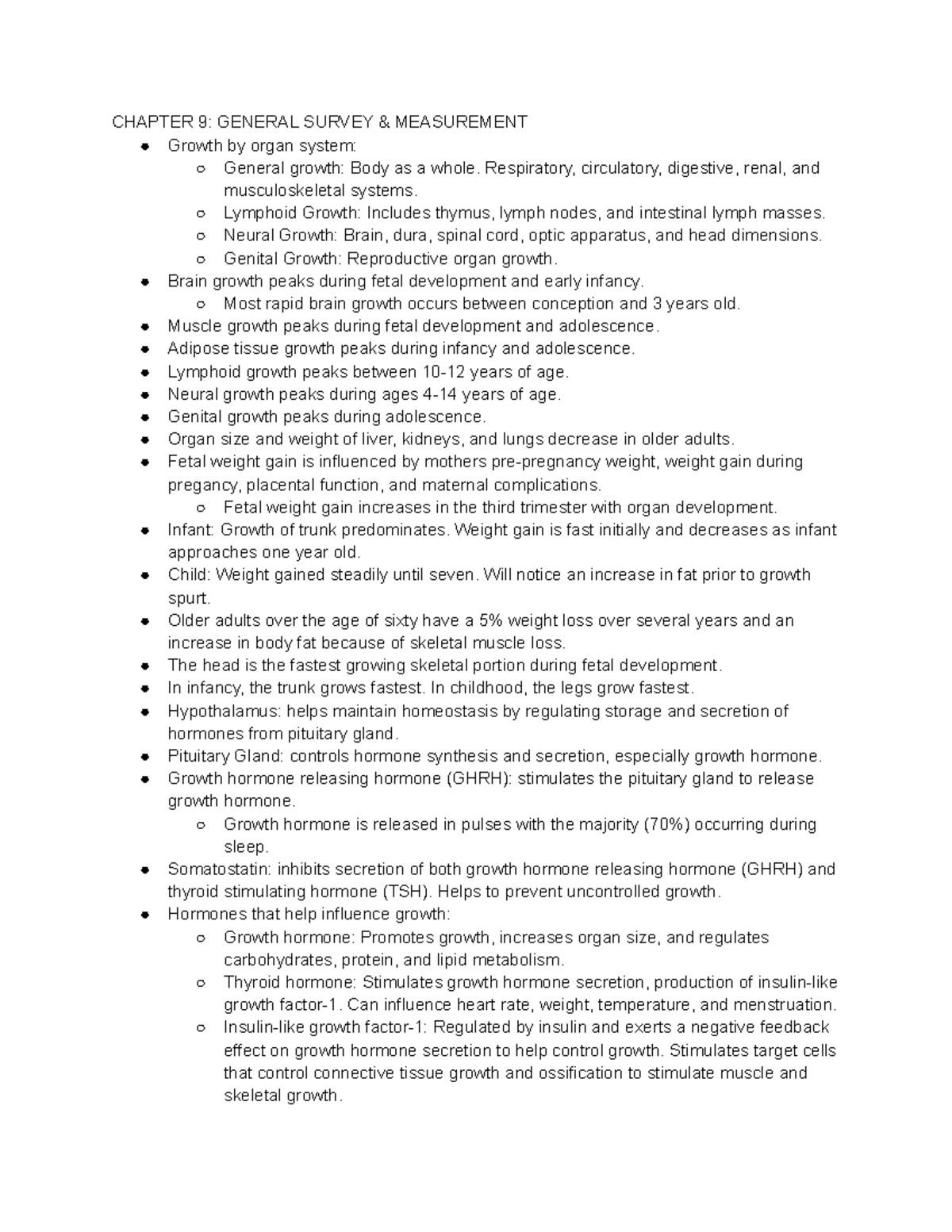 Chapter 9 General Survey & Measurement - CHAPTER 9: GENERAL SURVEY & MEASUREMENT Growth by - Studocu