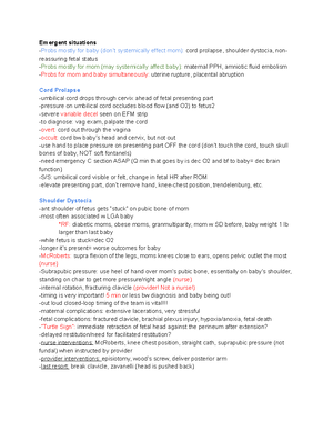 Normal Intrapartum - lecture notes - Labor: regular contractions that ...