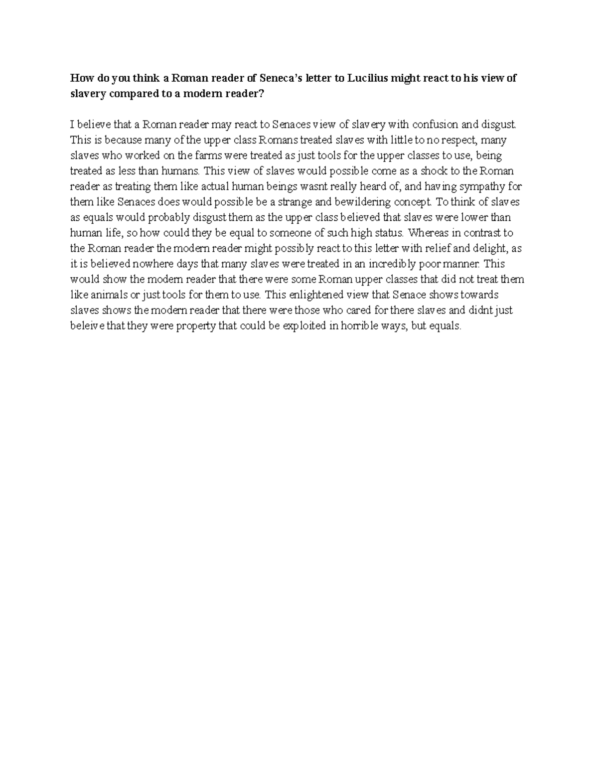 Tutorial assignment 2 - How do you think a Roman reader of Seneca’s ...