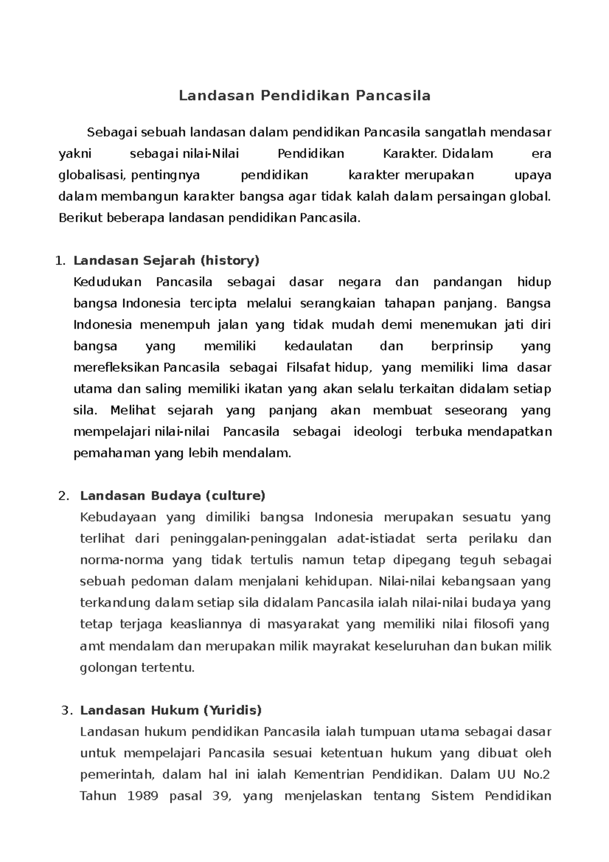 Landasan Pendidikan Pancasila - Landasan Pendidikan Pancasila Sebagai ...