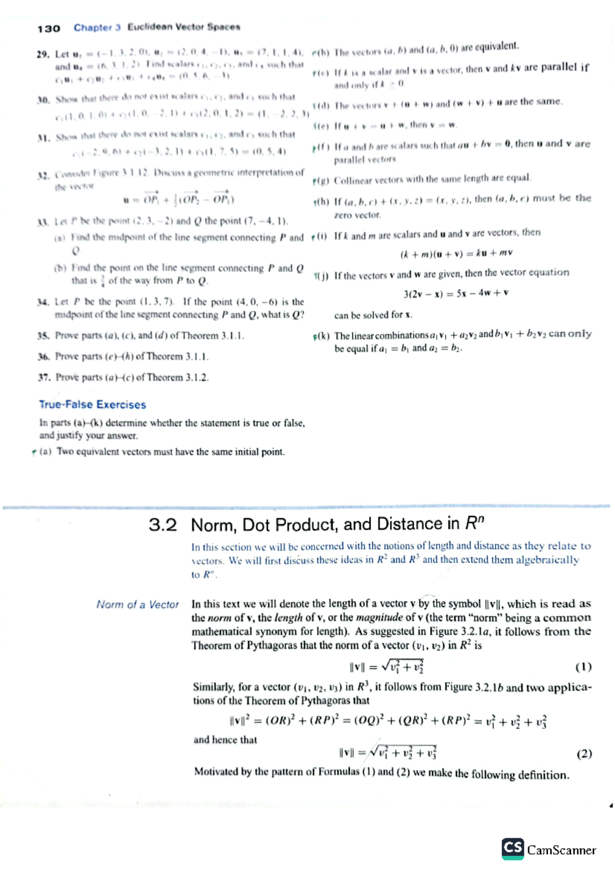 Linear Algebra 1 - Notes - Technology for Teaching and Learning 1 - Studocu