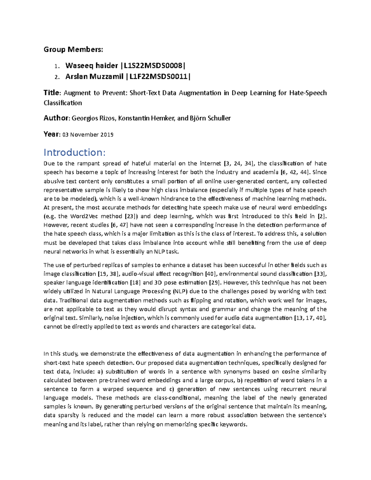 Casestudy 2 - i have good sjgd - Group Members: 1. Waseeq haider ...