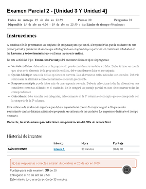 Examen Examen Final 1 - estadistica - Examen Final 1 Comenzado: 2 de oct en 18: Instrucciones ...