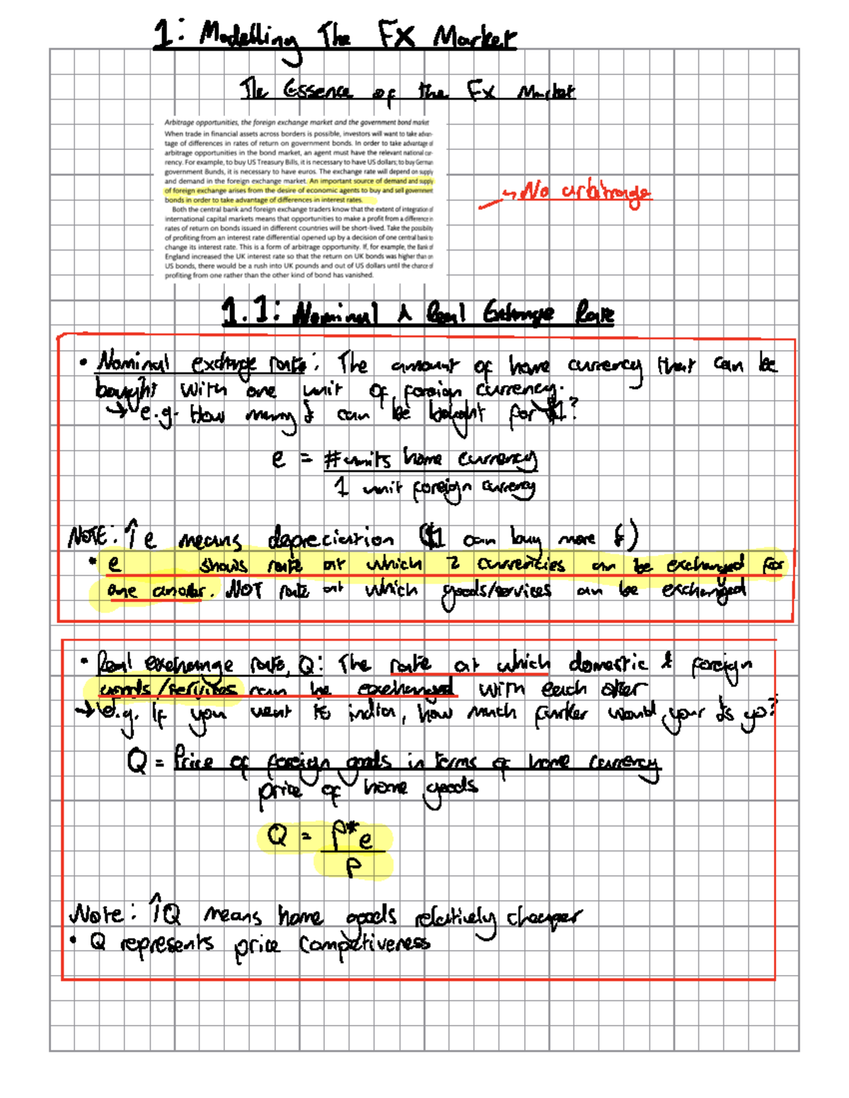 Open Economy Lecture Notes - 1 Modelling The FX Market The Essence of ...