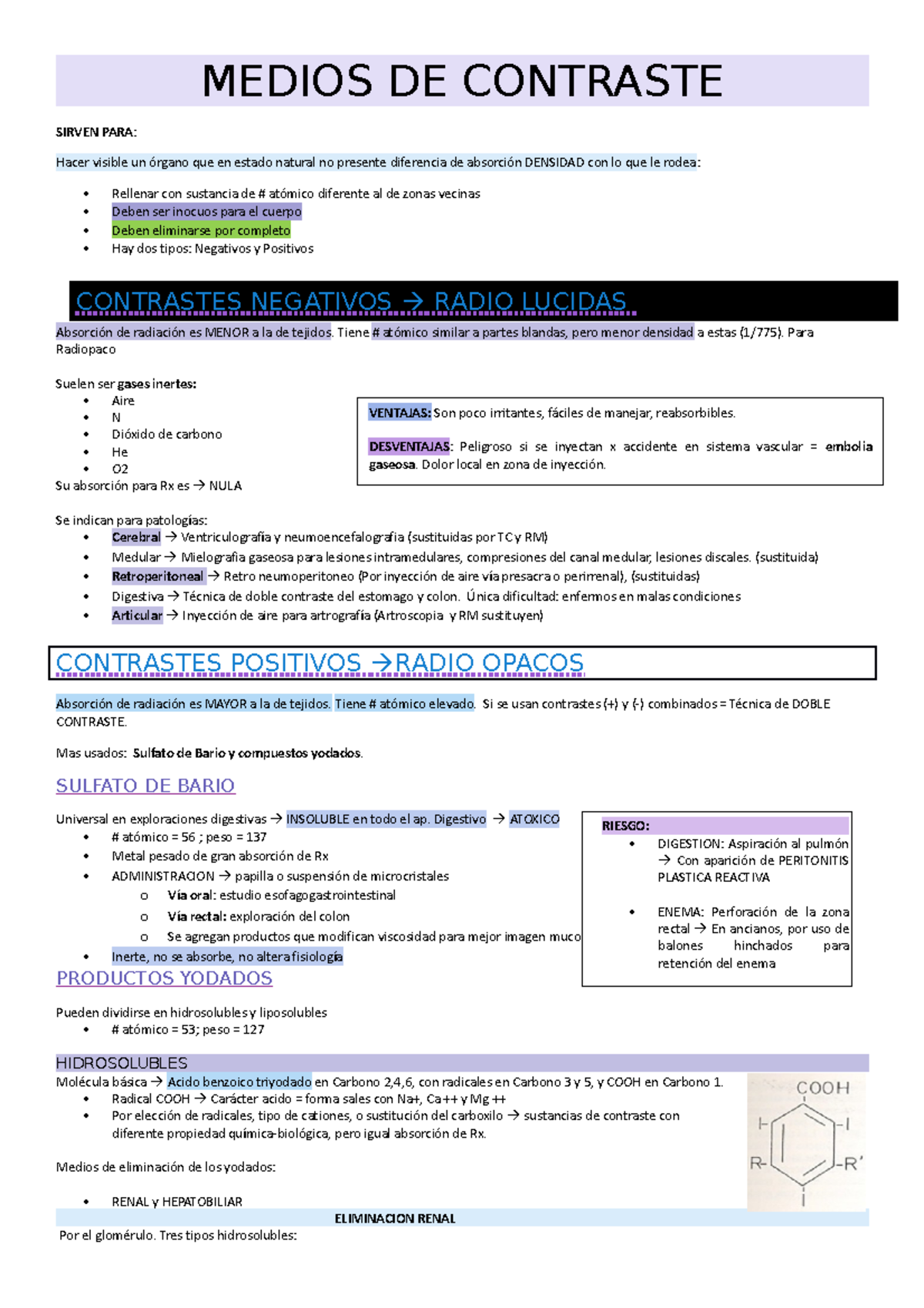 3. Medios DE Contraste resumen - MEDIOS DE CONTRASTE SIRVEN PARA: Hacer ...