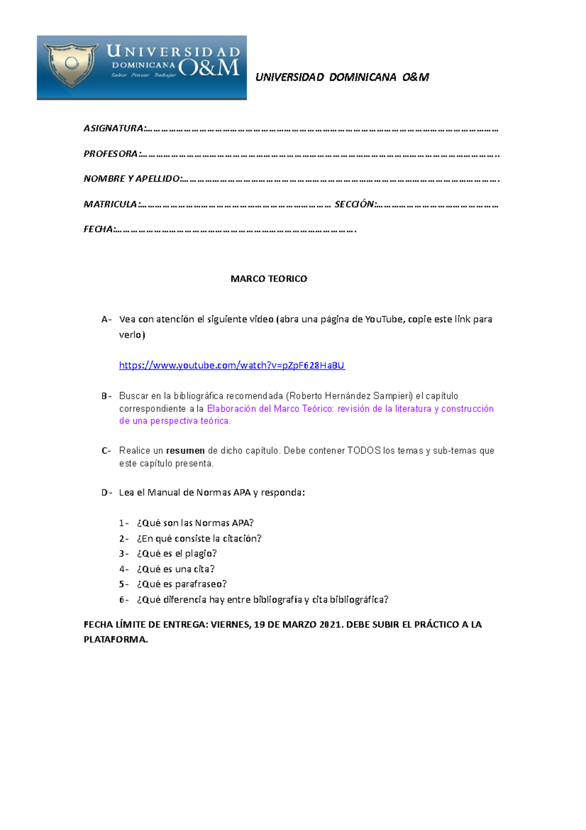 760287 Practico- Marco Teorico - UNIVERSIDAD DOMINICANA O&M - Studocu