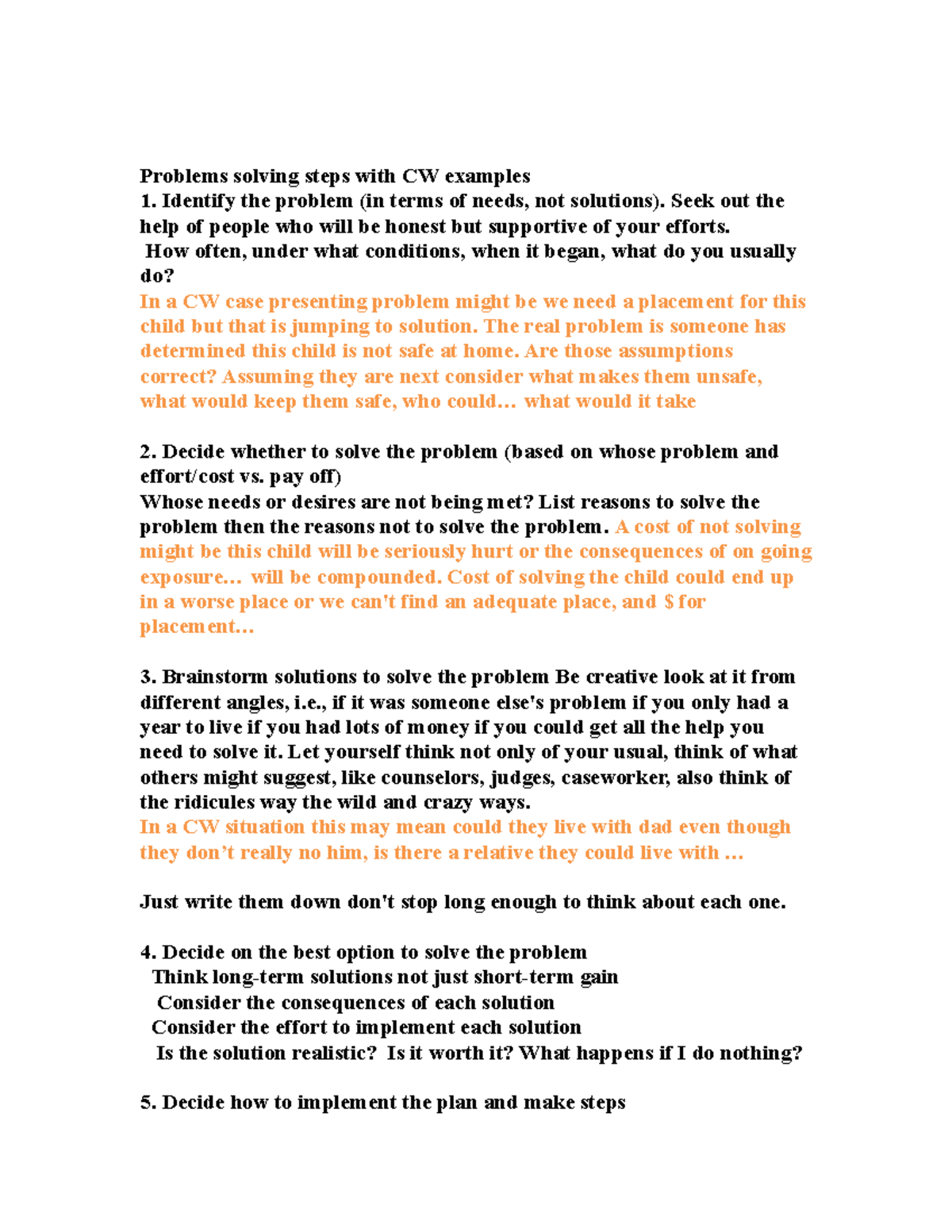 PS problems solving steps in CW - Problems solving steps with CW ...