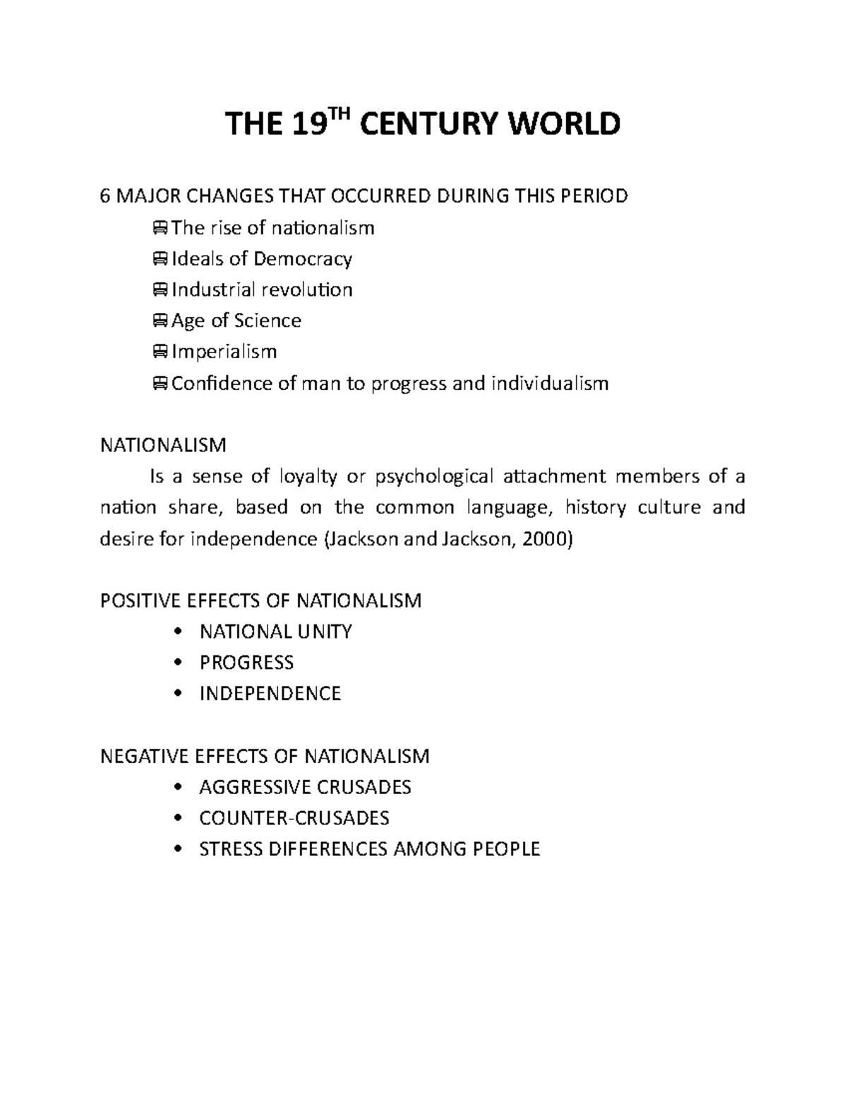 THE 19TH Century World - Notes and Summaries on the Life and Works of ...