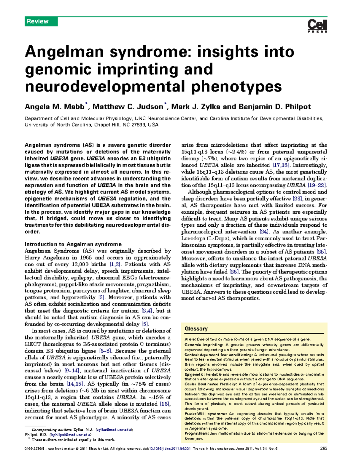 Mabb2011 Angelman syndrome - Angelman syndrome: insights into genomic ...