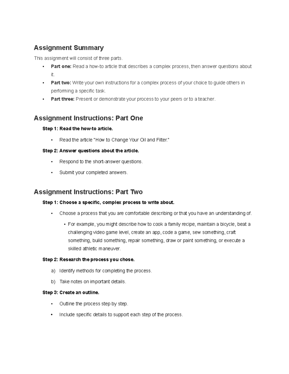 3f3342e391b99c4134ae9737aca5e10e - Assignment Summary This assignment will consist of three ...