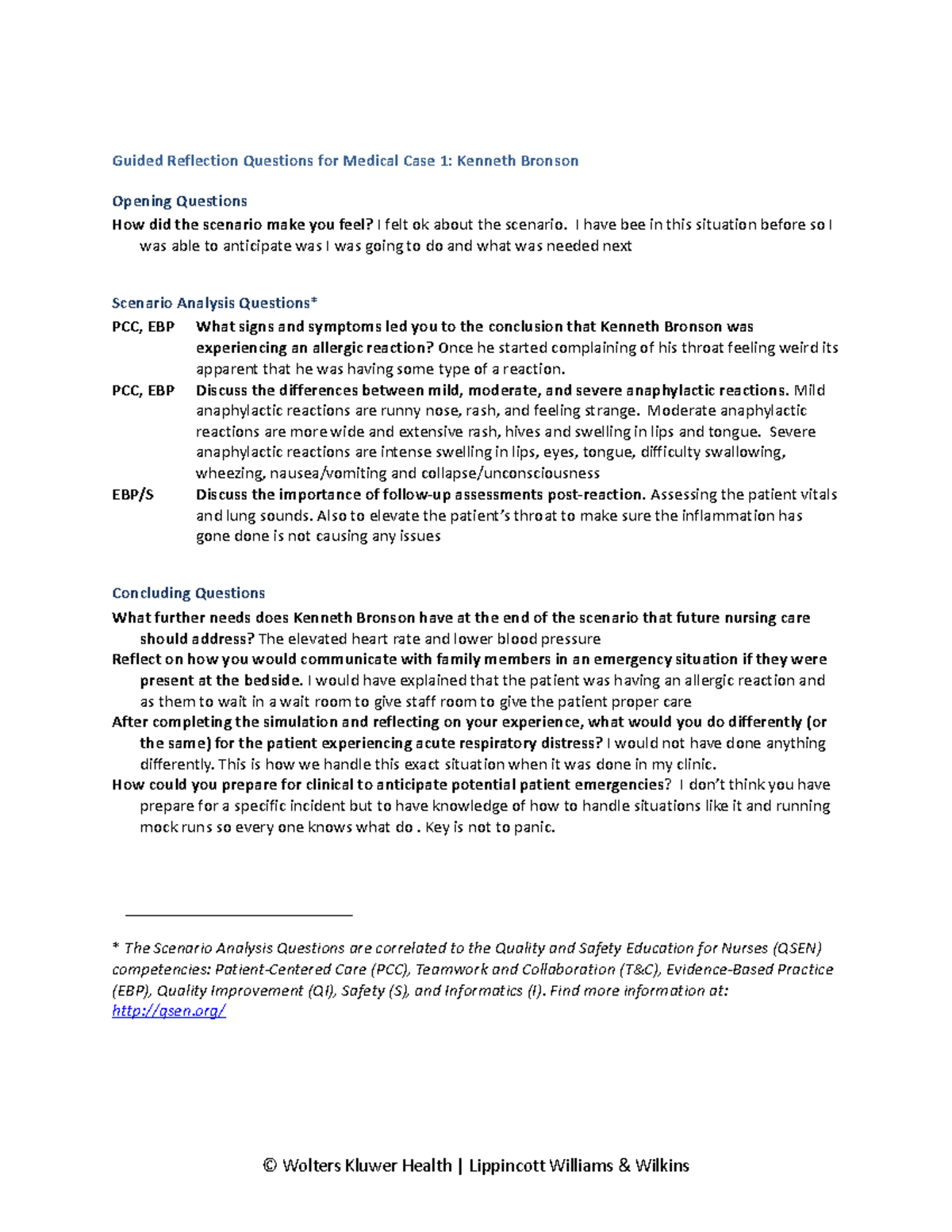 Brooks.guidedreflection bronson 1 - Guided Reflection Questions for ...