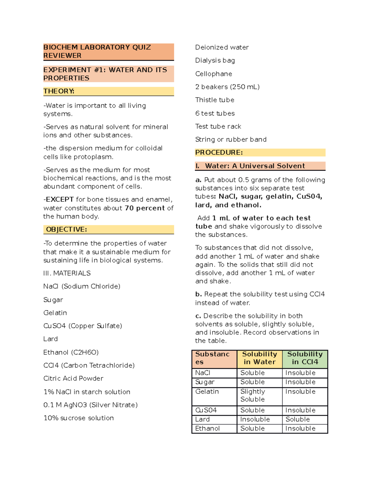 Biochem Laboratory QUIZ Reviewer - BIOCHEM LABORATORY QUIZ REVIEWER ...