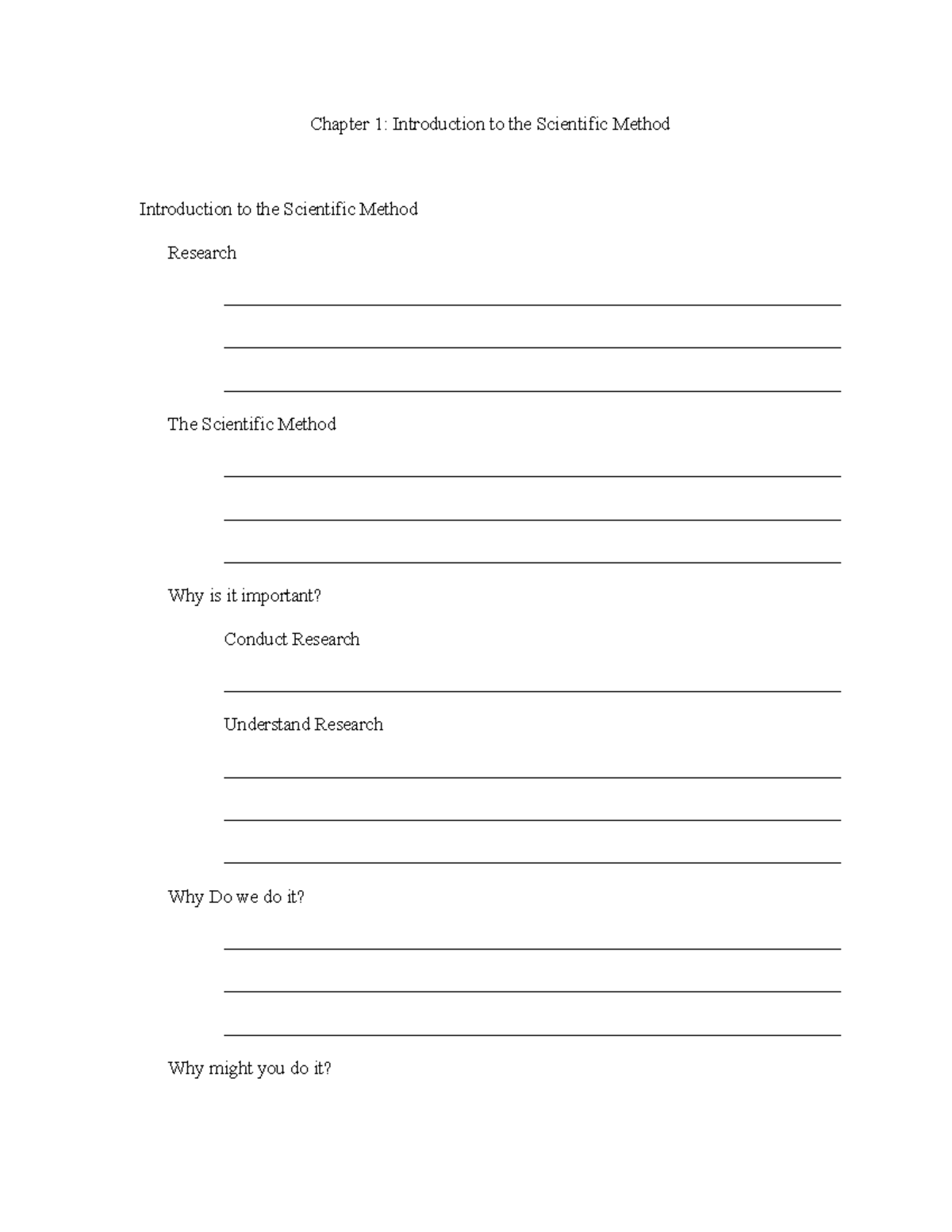 Chapter 1 Outline - Summaries for homework - Chapter 1: Introduction to ...