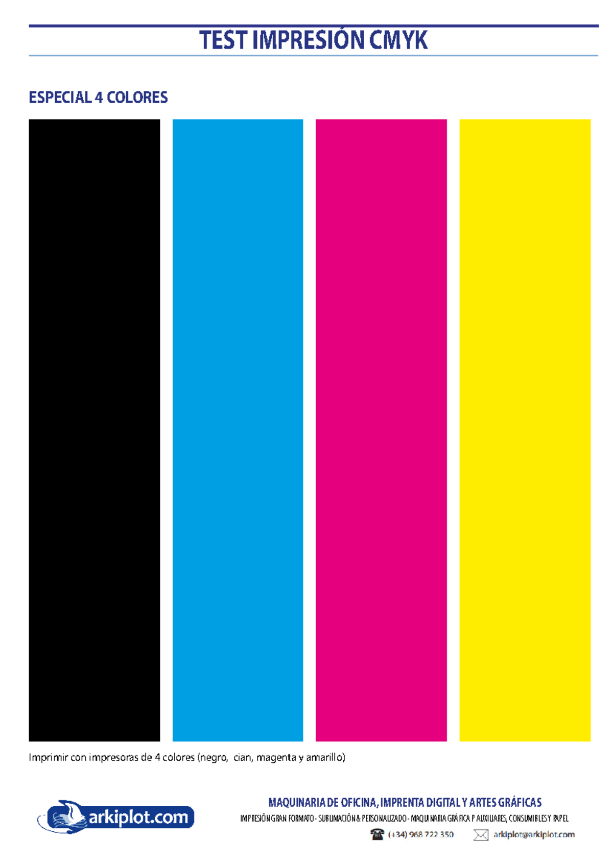 Test De Impresion par impresoras - MAQUINARIA DE OFICINA, IMPRENTA ...