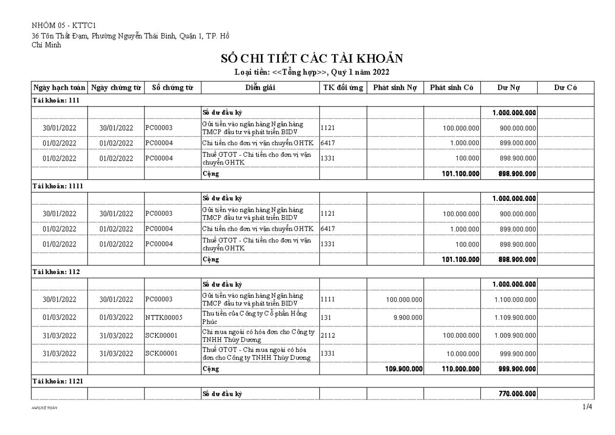 SO CHI TIET CAC TAI Khoan - 36 Tôn Thất Đạm, Phường Nguyễn Thái Bình, Quận 1, TP. Hồ Chí Minh SỔ ...