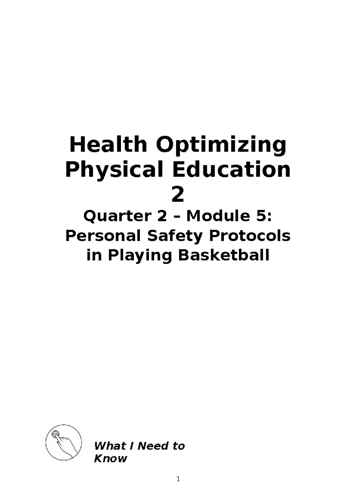 PE AND Health 11(Q2,W3)localized - Health Optimizing Physical Education ...