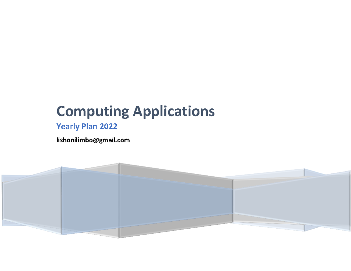 CA Year Plan - content plan - Computing Applications Yearly Plan 2022 ...