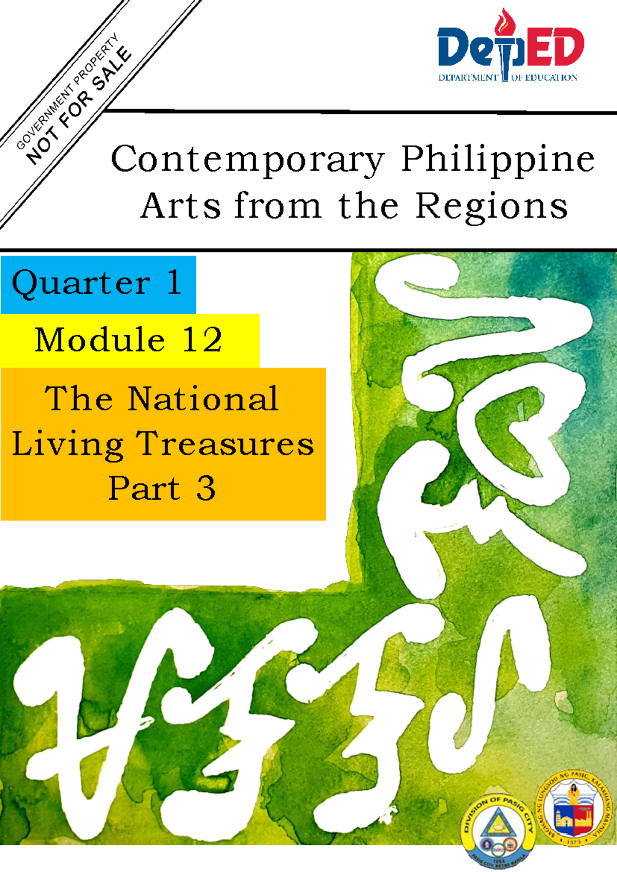 Contemporary ARTS 12 Q1 M12 - Contemporary Philippine Arts from the ...