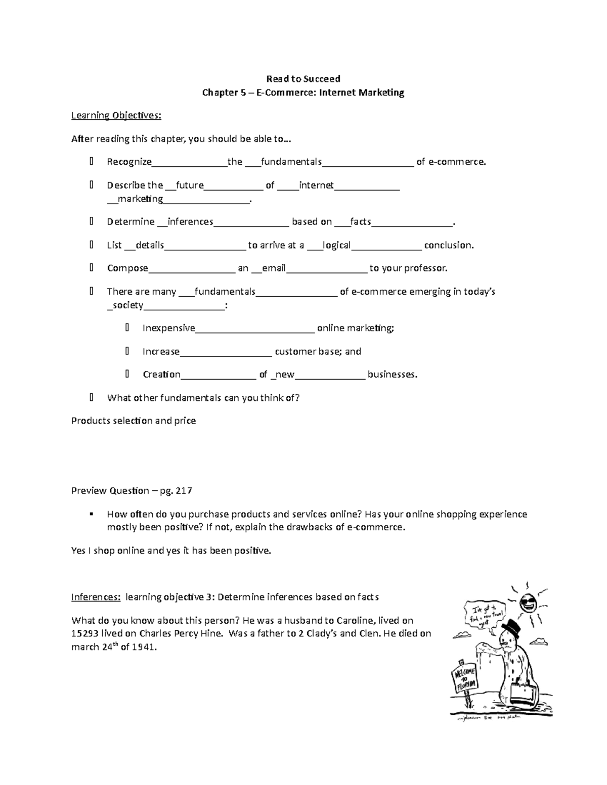 Read to Succeed - Notes - Ch. 5 - Read to Succeed Chapter 5 Internet ...