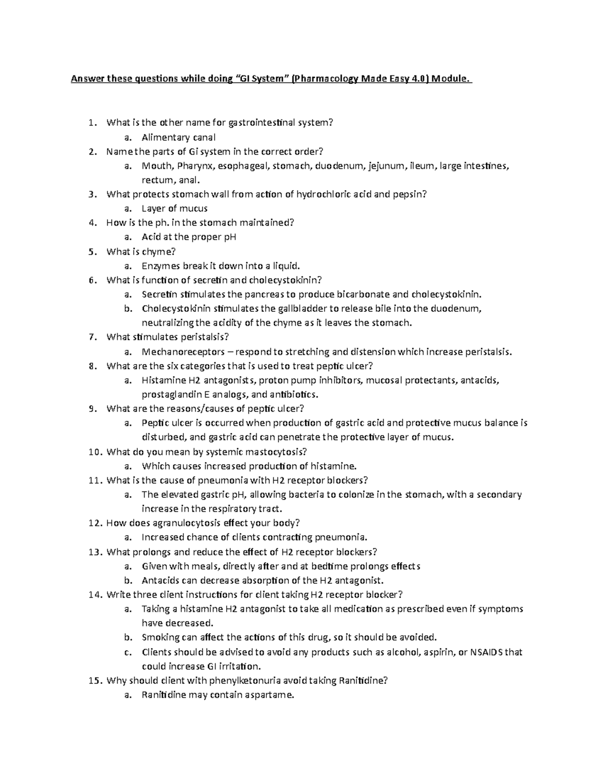 GI System ATI questions assignment fall 2021 - Answer these questions ...