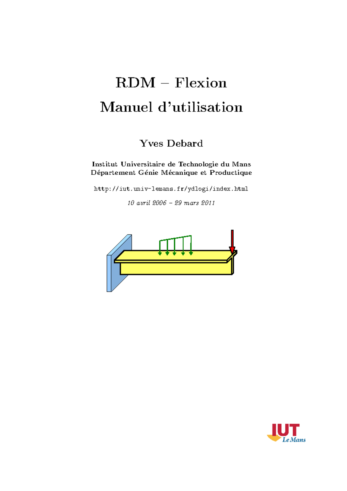 Rdmflex - RDM – Flexion Manuel d’utilisation Yves Debard Institut ...