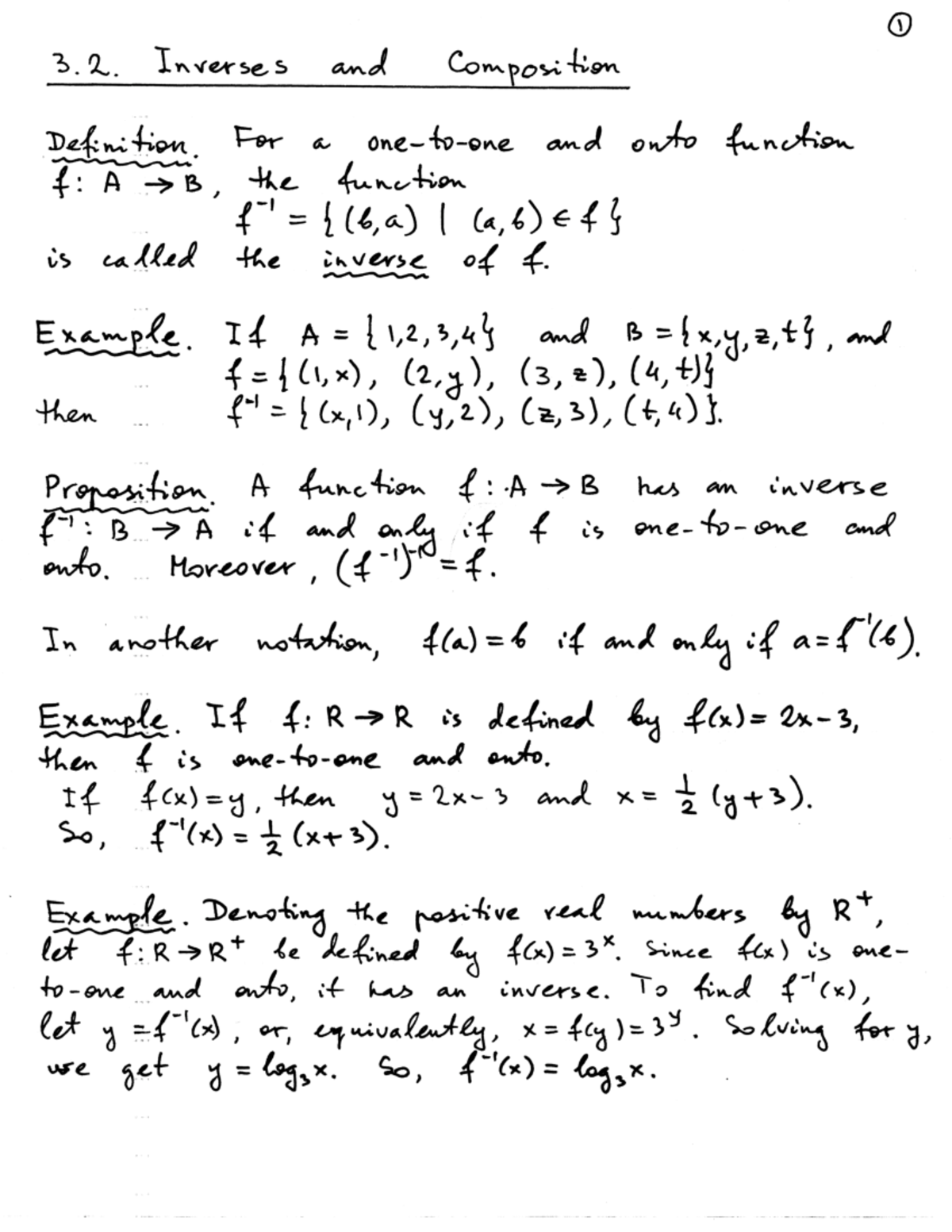 Lecture notes, lecture 3.2 - Inverses and composition - MATH 125 - 3 ...