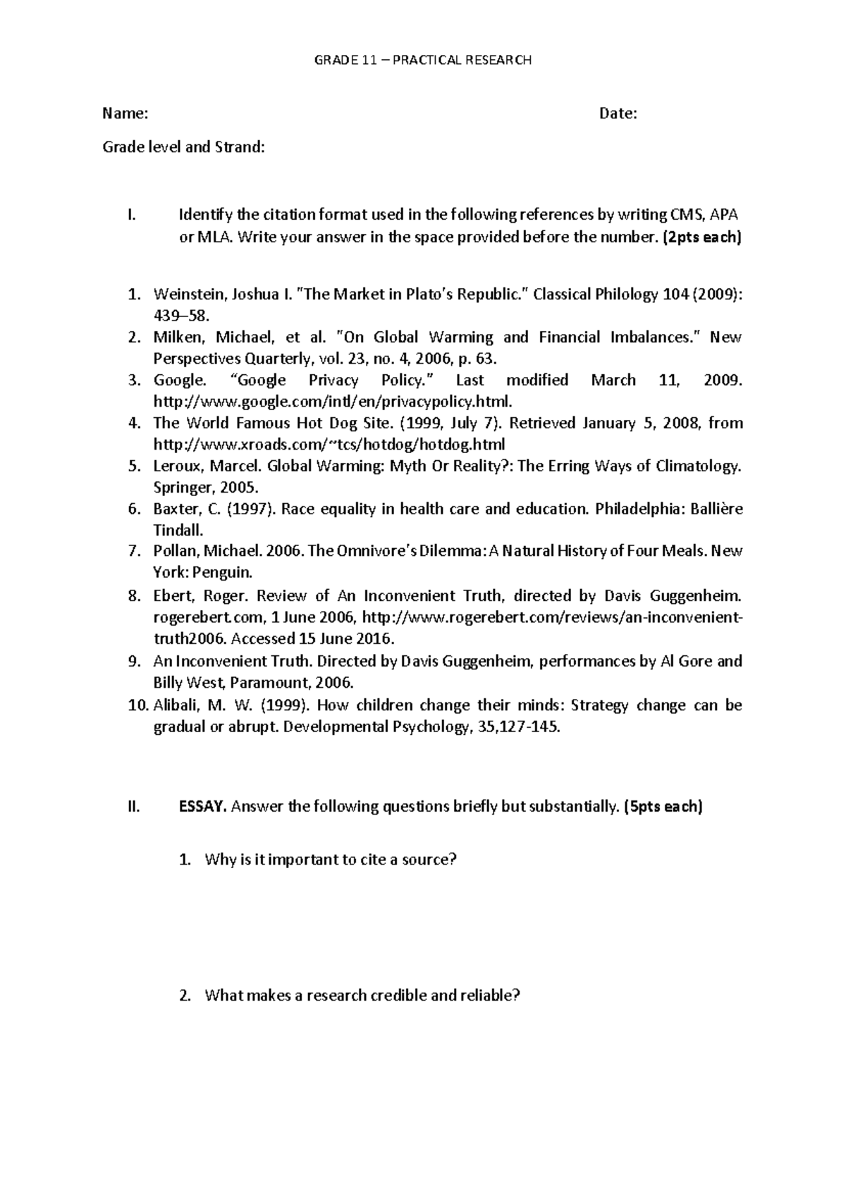 Inbound 293689006456152442 - GRADE 11 – PRACTICAL RESEARCH Name: Date ...