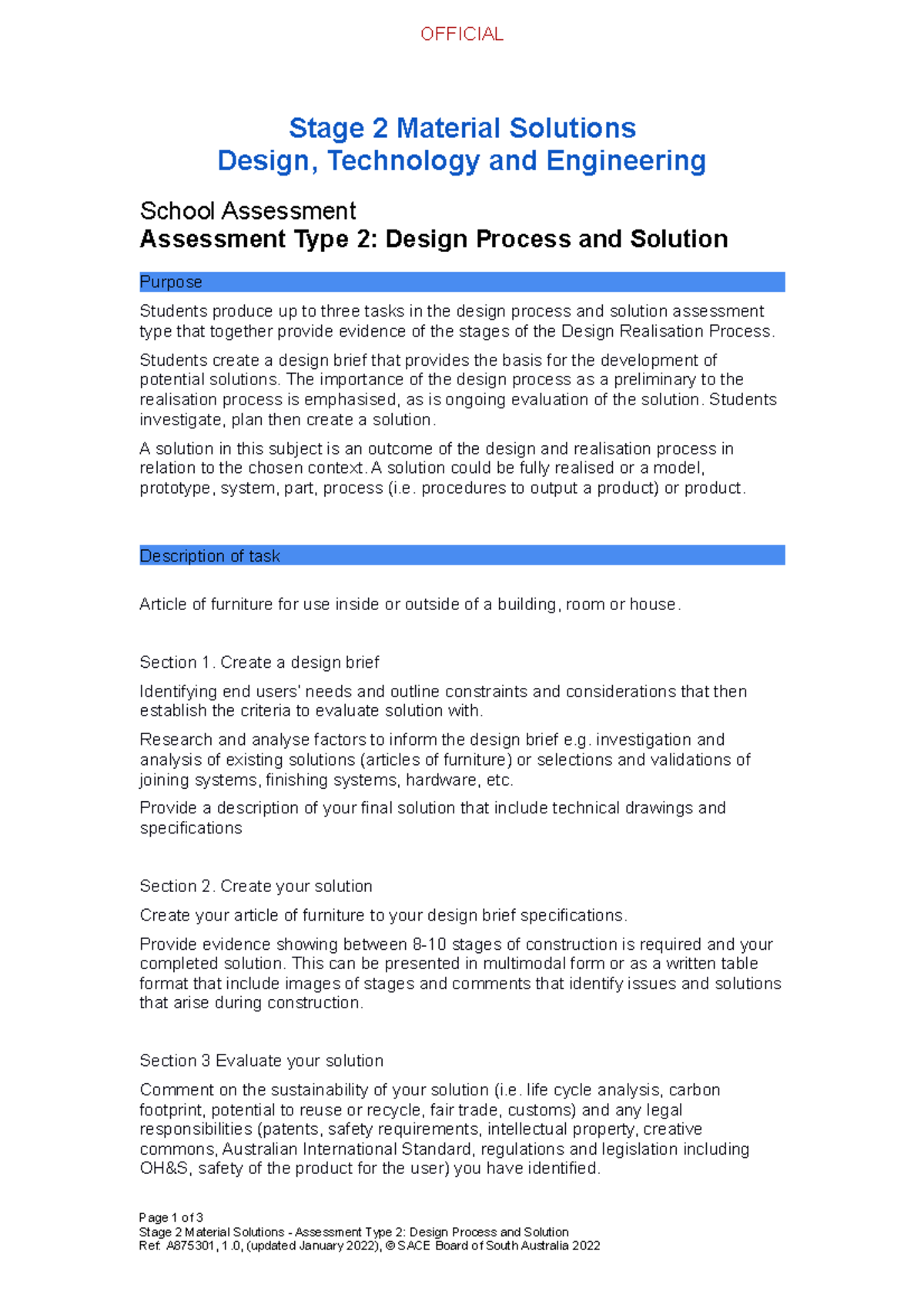 Design Process and Solution - Task 1 (aligns with LAP-01) - Stage 2 ...