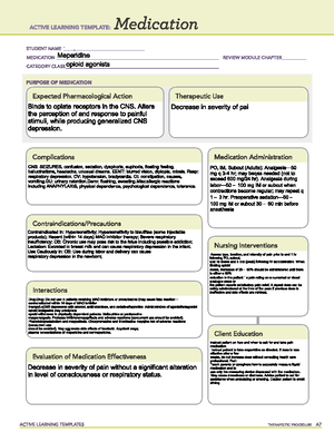 Active Learning Template Nalbuphine - ACTIVE LEARNING TEMPLATE ...