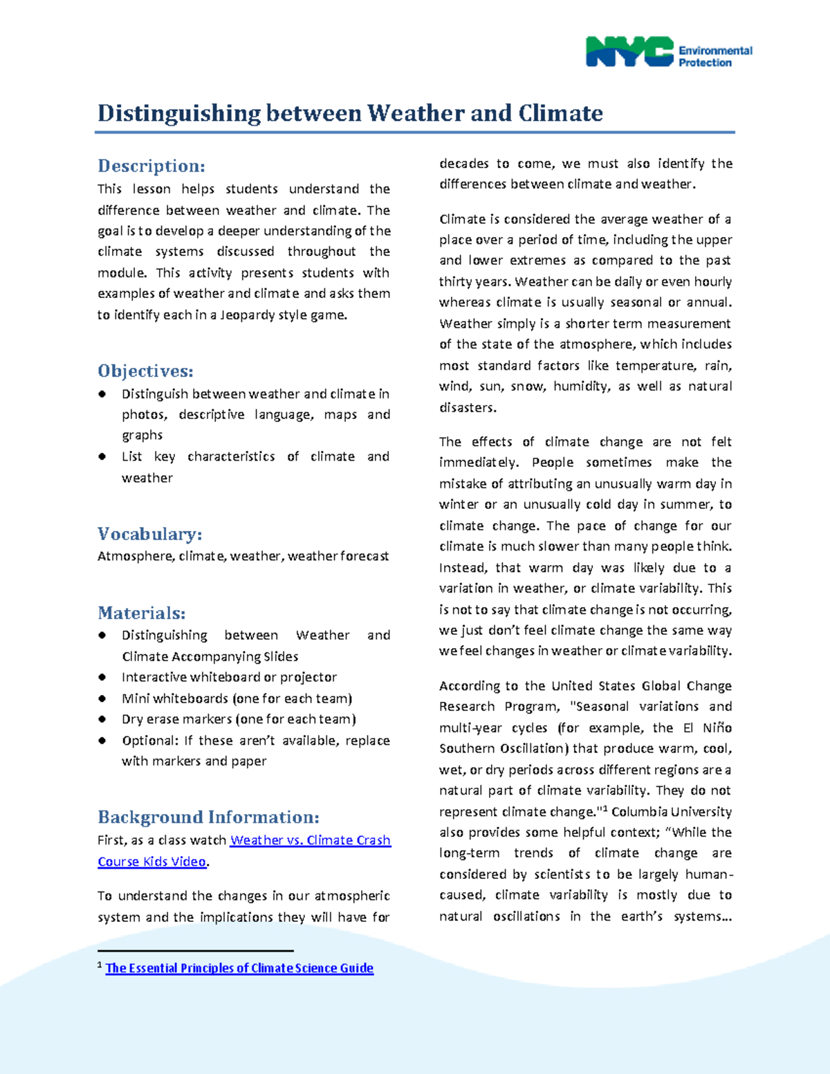 3 distinguishing weather climate - Distinguishing between Weather and ...