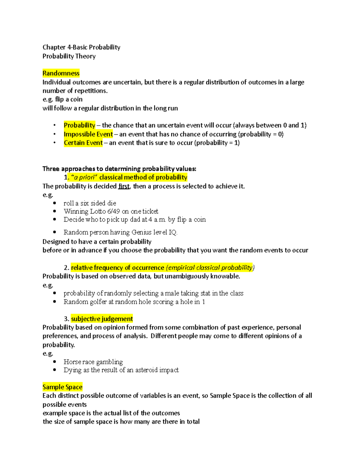 Chapter 4 Basic Probability - Chapter 4-Basic Probability Probability ...