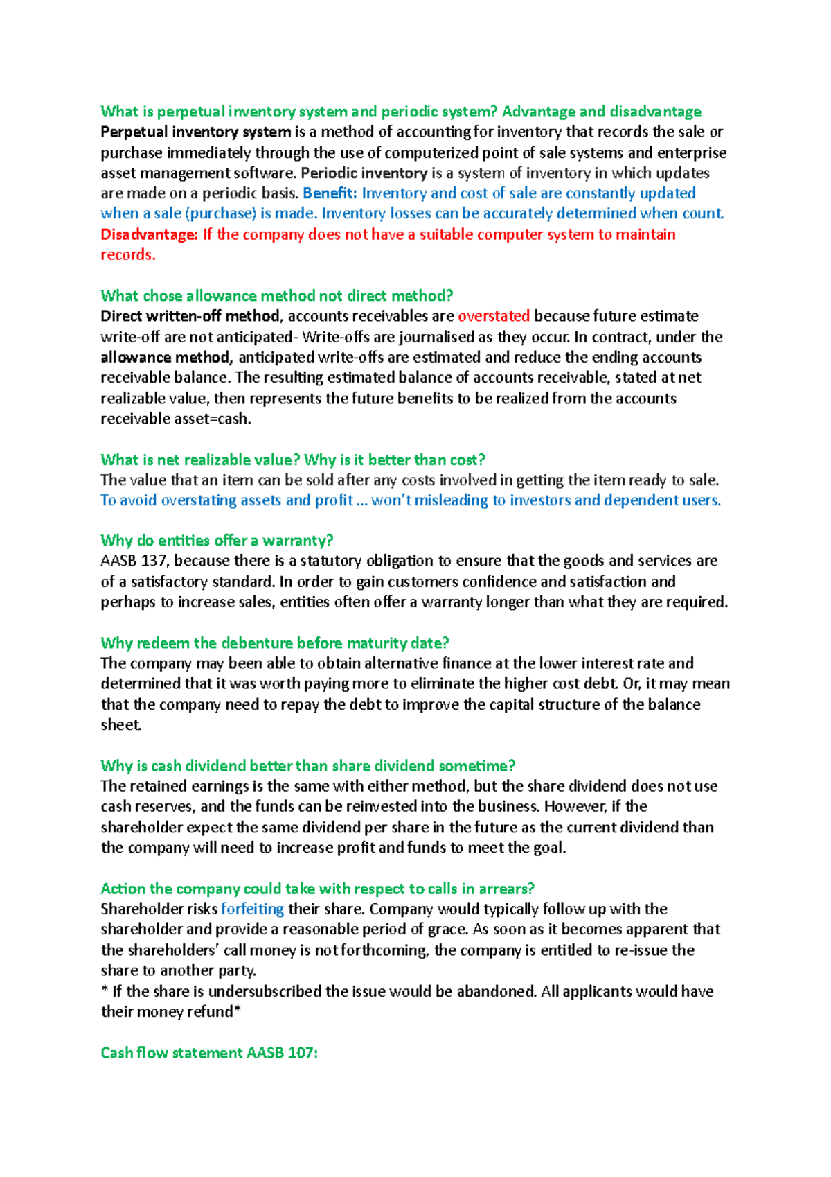 IFA notes - What is perpetual inventory system and periodic system ...