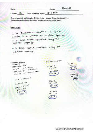 Unit 2 notes - MATH 950 - Studocu