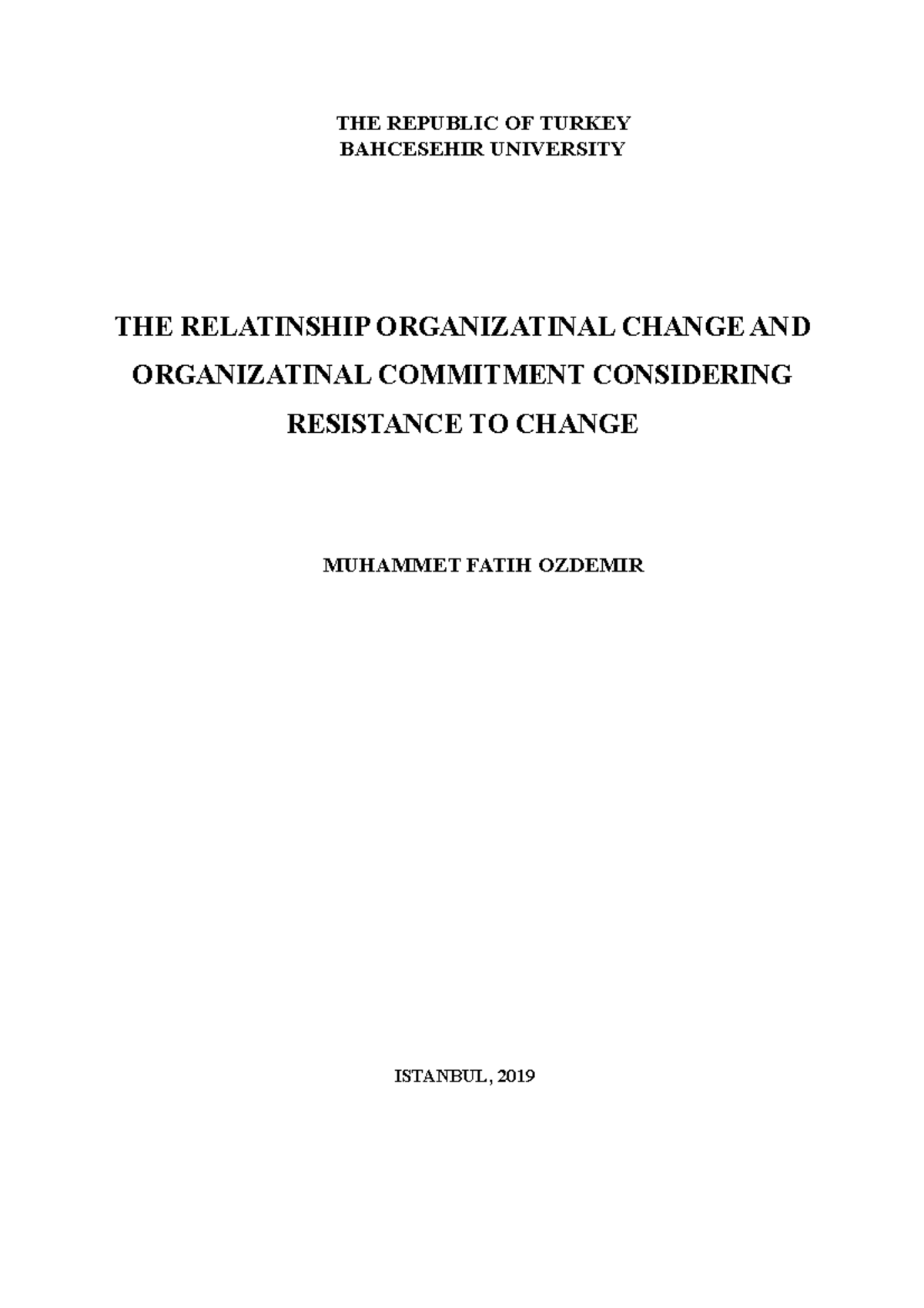 Essay (Auto Recovered) - THE REPUBLIC OF TURKEY BAHCESEHIR UNIVERSITY ...