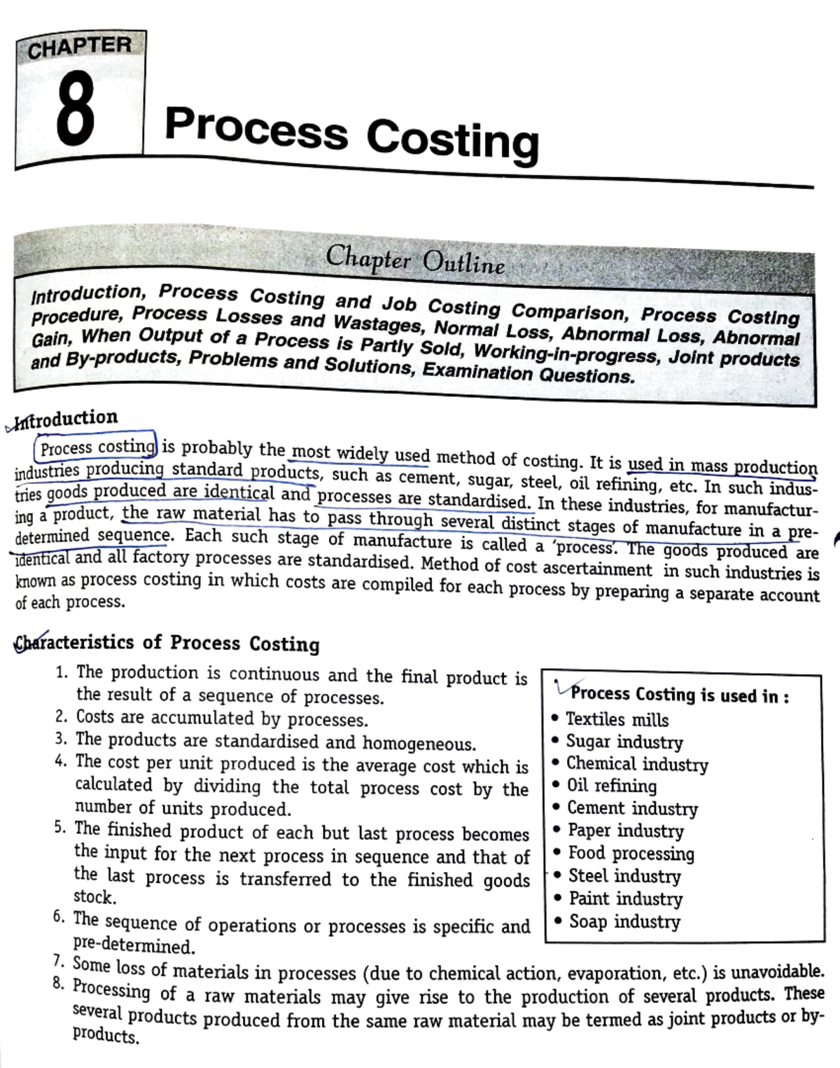 Process Costing - CHAPTER 8 Process Costing iotroduction, Process Costing and Job Costing - Studocu