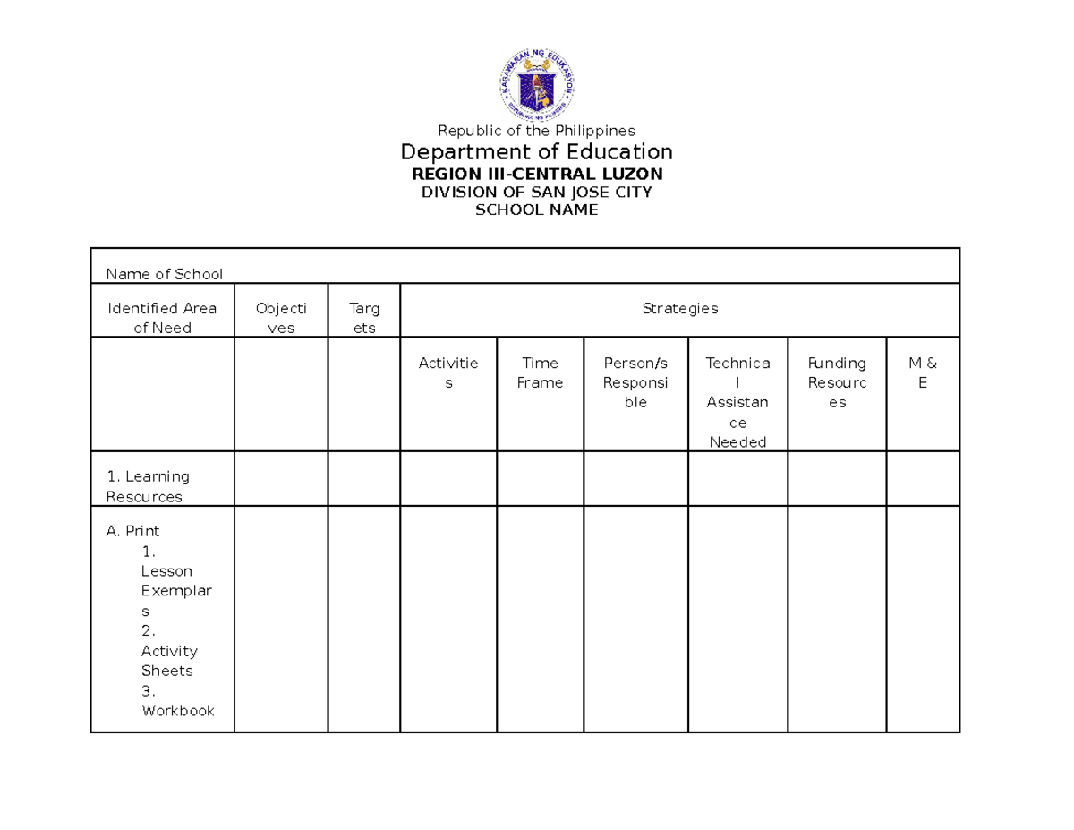 DM370s2023-lr plan - Department of Education REGION III-CENTRAL LUZON ...