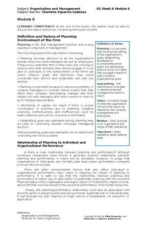 Q1 W3 Mod3 The Firm Its Environment - Subject Teacher: Charlene ...