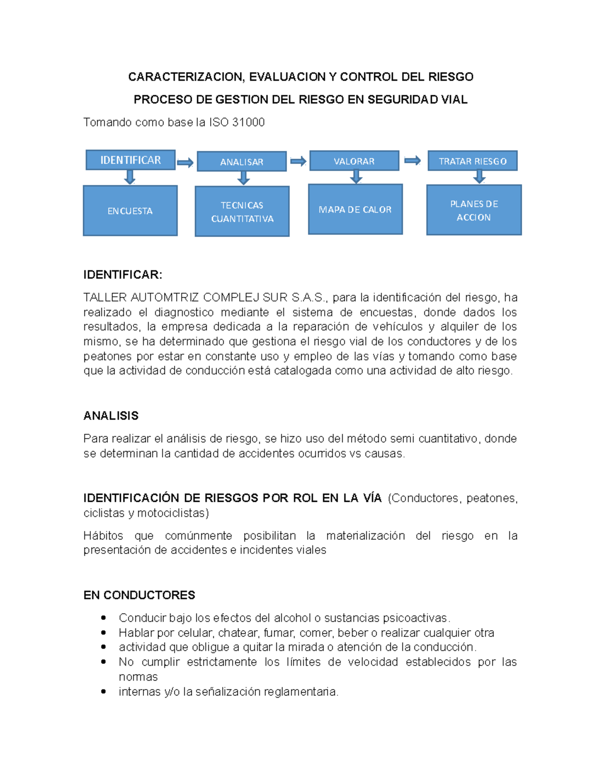 Caracterizacion, Evaluacion Y Control DEL Riesgo - CARACTERIZACION ...