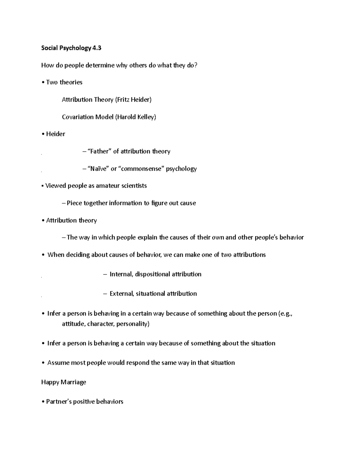 Social Psychology 4 - Class Notes - Social Psychology 4 How do people ...