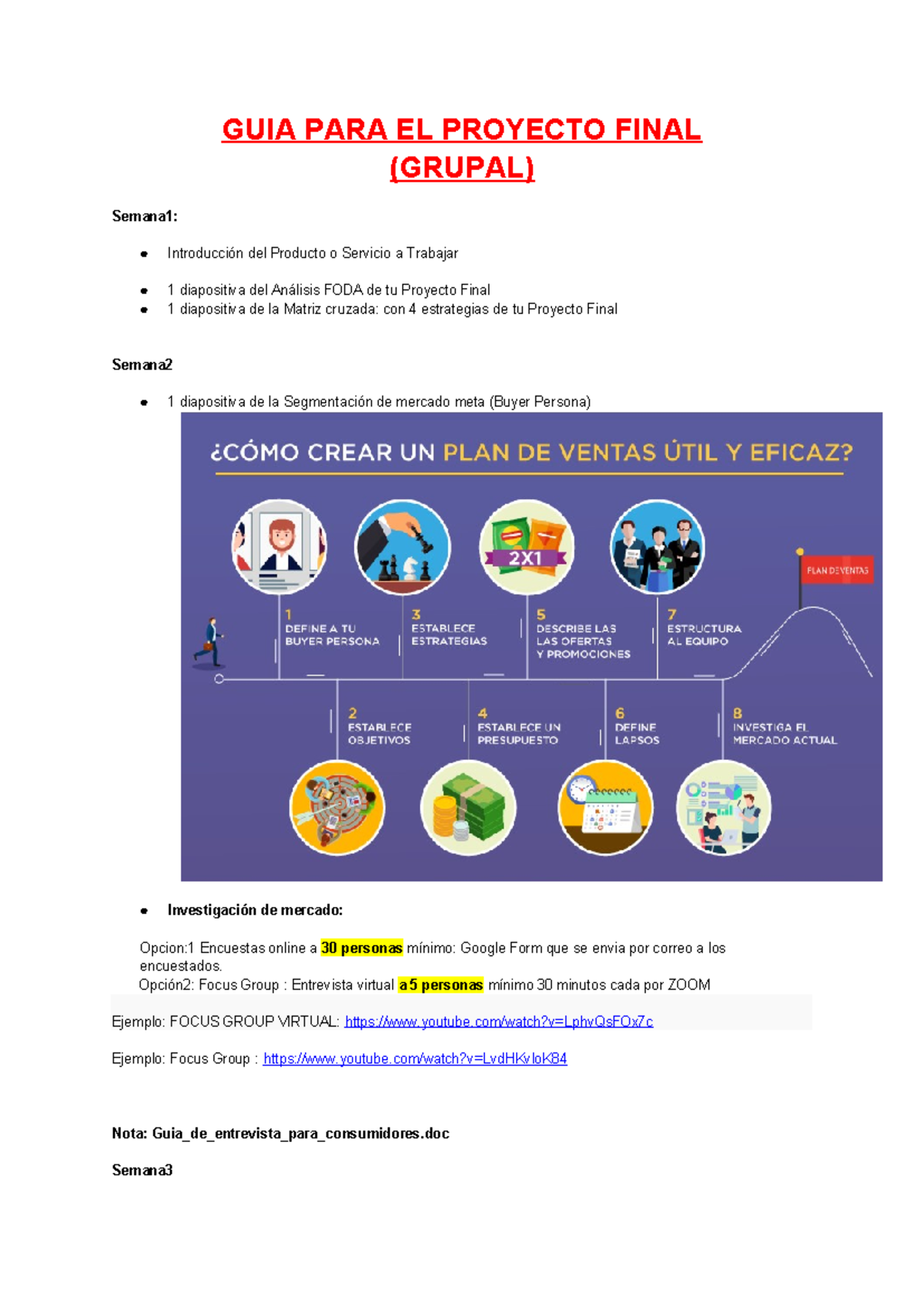 GUIA PARA EL Proyecto Final ( Grupal) gestion comercial - GUIA PARA EL PROYECTO FINAL (GRUPAL ...