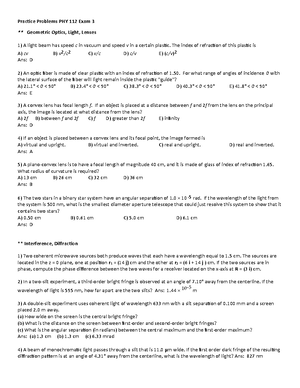 Worksheet "Specific Heat" - PHY 111 - Studocu
