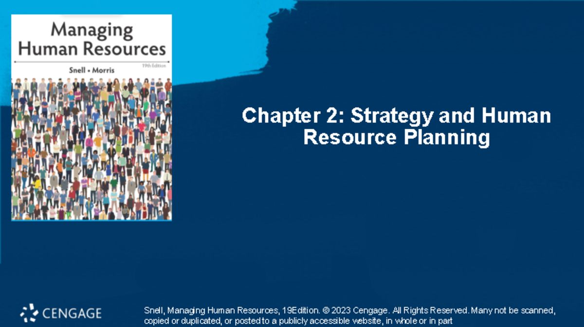 Snell Managing Human Resources 19e PPT CH02-1 - Chapter 2: Strategy and ...