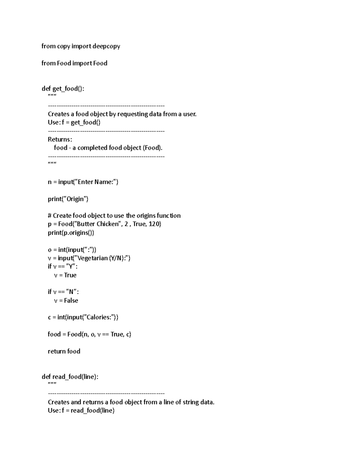 Food utilities - data structures - CP164 - WLU - Studocu