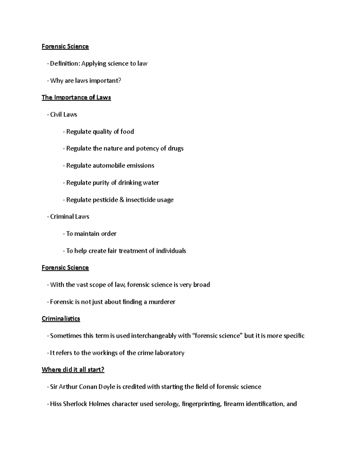 Introduction to Forensic Science - Forensic Science - Definition ...